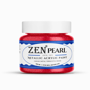 Flipkart.com | Zen Red Metallic Acrylic Paint 100ML