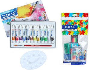 Flipkart.com | DOMS Water Color Tube 12 Shades And Champion kit 6 ...