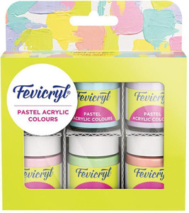 Flipkart.com | Fevicryl Multi Surface Pastel Acrylic Colours Kit 6 X ...