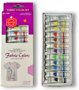 Flipkart.com | Adoere Fabric color Set 12ml Tubes 12 Colors for Drawing ...