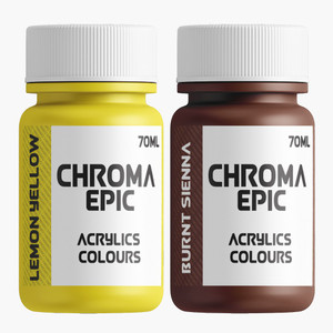 Flipkart.com | chroma Epic - Lemon Yellow, Burnt Sienna - 70ml Acrlic ...