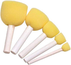 Sarvottam Round Sponges Brush Set, Kids Painting Tools for Arts and ...