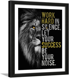 LUV ART Hard Work Quotes Wall Frames - Success Motivational Posters ...