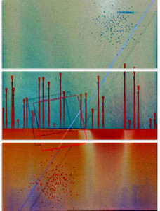 Artzfolio Abstract Art Work Split Art Painting 28 x 37 inch (71 x 94 ...