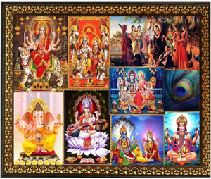 BAJAJ CREATIONS 8 in one gods photo frame | all gods Religious photo ...