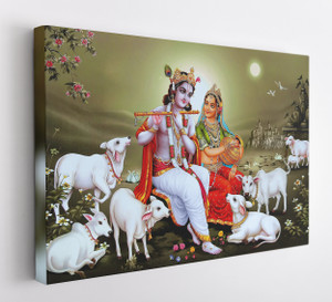 GIFTMASTER Radhe Krishna photo Frame Sri Krishna Photo Frame wall art ...