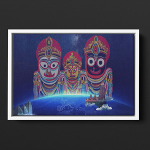GIFTMASTER Lord Jagannath Painting On Canvas: Jagannath Floating Photo ...