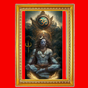 JIMYWOW Shiv Ji Photo Frame | Lord Shiva Wall Décor for Home, Temple ...