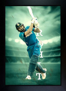 CrowdHall Rohit Sharma Photo Frame | Rohit Sharma Poster Digital ...