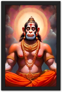 Ritwika's Hanuman Worshiping Lord Rama in Dhyan Mudra Wall Art ...