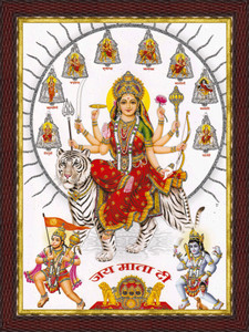 Gita Govinda Durga maa 9 roop Sparkle Coated Painting Digital Reprint ...