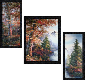 Poster N Frames Landscape Scenery Set of 3 with Acrylic Sheet (Glass ...