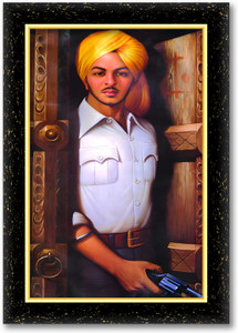 ARAAKA SHAHEED BHAGAT SINGH photo frame (Wood Base and Front Laminated ...