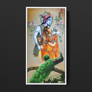 GIFTMASTER Radhe Krishna Painting Lord Krishna Floating Photo Frames ...