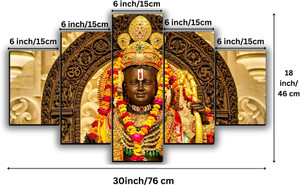 CRAFTSMALL Ram Lalla Ayodhya Dham Religious MDF wall painting for Home ...