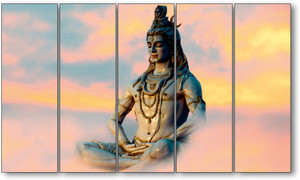 TheCastleDecor Lord Shiva Heaven Set of 5 Big Size Multiple Frames Wall ...