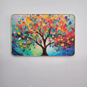 Masstone Colorful Tree Crystal Embedded High Gloss Surface with Golden ...