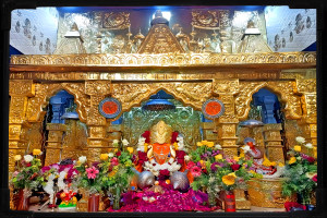 Threestar full size bageshwar dham balaji photo frame 12X8 inch Natural ...