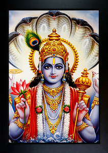 CrowdHall Lord Vishnu Ji Photo Frame Religious Frame Price in India ...
