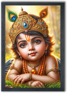 Devatwal Lord Krishna / Bal Krishna Photo Frame For Wall Mounted ...