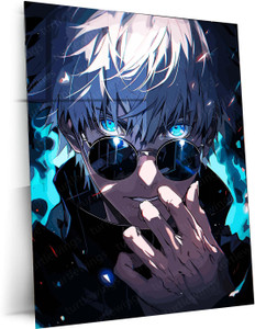 TURTLEWINGS Saturo Gojo Jujutsu Kaisen Metal Print Natural Colors 12 ...