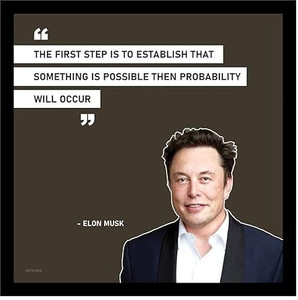 Atelic Elon Musk Motivational Quotes Photo Frame for Office Wall, Study ...