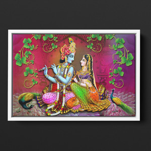 GIFTMASTER Bhagwan Radha Krishna Floating Photo Frame: Sri Lord Krishna ...