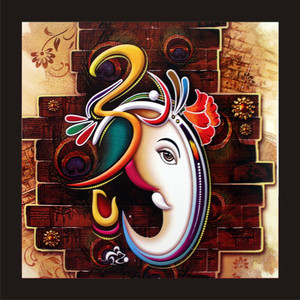 TS NANDA LORD GANESHA WALL PAINTING READY TO HANG WITH FRAME Digital ...