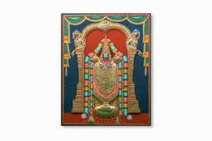 Mangala Arts Mangala Arts Perumal 3D Tanjore Painting, 24x30 Inches ...