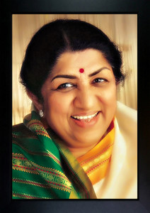 CrowdHall Lata Mangeshkar Photo Frame | Lata Mangeshkar Poster Digital ...