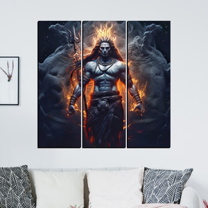 JB Creations Shiv Ji High Graphics Art Painting|Wall Decor For Home ...