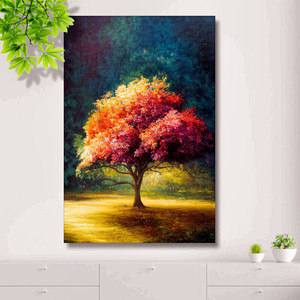 saf Unframed Rolled Art Print Nature Art Canvas Wall Painting- for Home ...