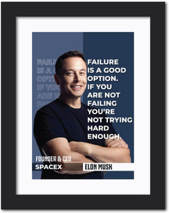 Zig Zag Elon Musk motivational quotes poster frame Acrylic 10 inch x 8 ...