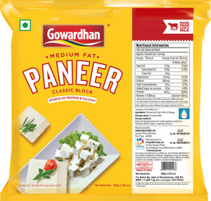 Gowardhan Classic Block Paneer Price in India - Buy Gowardhan Classic ...