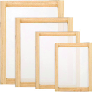 CMR Screen Printing Frame (12X18,10X12,8X10,6X6) with Attached Mesh (4 ...