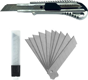 Flipkart.com | Mcare 18 mm Blade Cutter & 10 Replacement Blades, Steel ...