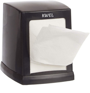 KWEL Double Side Cube Table Top L-Fold Tissue Dispenser with 2 Packets ...