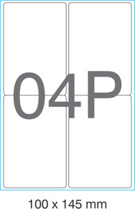 Novajet MPL 04P | 100 x 145 mm | 4 Stickers per A4 Sheet | 100 Sheets ...