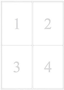 clipper A4-50 SHEETS up to 4 cut in 1 A4 paper Adhesive Sticker Paper ...