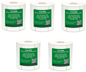 True-Ally 50x50 Direct Thermal Square Barcode Label Sticker - 2 x 2 ...