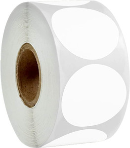 True-Ally 2 inch Chromo Round Circle Dot Barcode Label 1000/Roll - Self ...