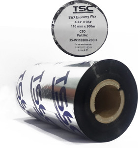 TSC TSC Thermal Transfer 110mmX300m Wax Ribbon for Label, Tag, Barcode ...