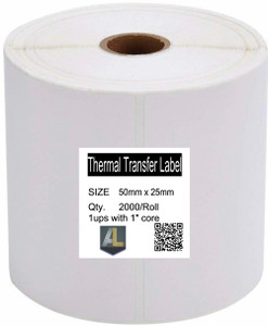 ADL 50x25mm SIngle Up Chromo Label Permanent Paper Label Price in India ...