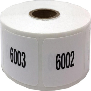 BlackDreams Consecutively Numbered Paper Labels 1"x1" Square (Number ...