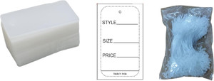 MOREL PAPER TAG WITH PLASTIC TAG& STRING (500 PAPER & 500 PLASTIC TAG ...