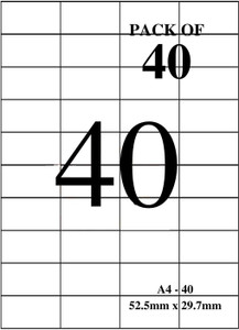 True-Ally A4 Size White Self Adhesive Label/Sticker for Printer (Inkjet ...