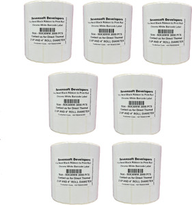 Sevensoft Developers 50X30MM Barcode Label Set of 7 Self-adhesive 2 UP ...