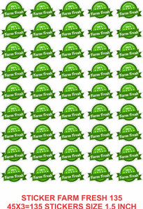 selfadhesive FARM FRESH QLTY STICKERS (PACK OF 3 SHEETS) Self-Adhesive ...