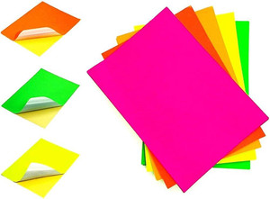 samfashion 25 Sheets A4 Fluorescent Multi Color Printable Laser Inktank ...