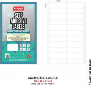 NEELGAGAN Computer Label (50x25x2mm) For Dot Matrix Printer (DMP LABEL ...